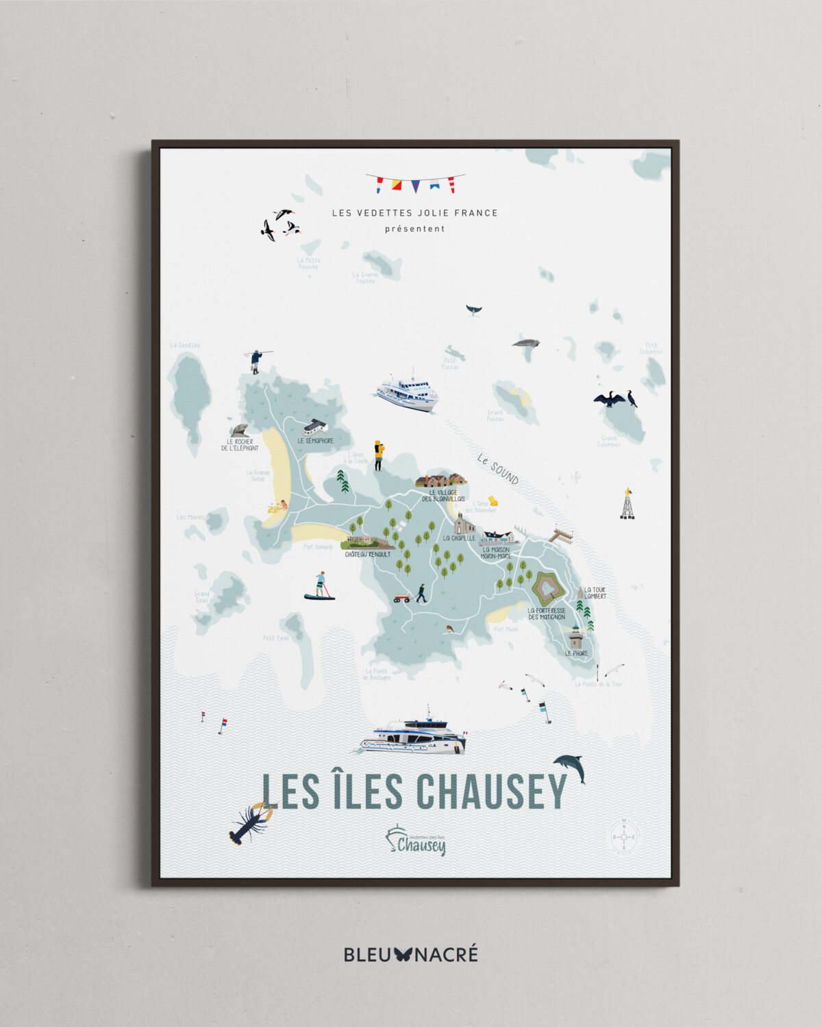 Affiche îles Chausey - Vedettes Jolie France